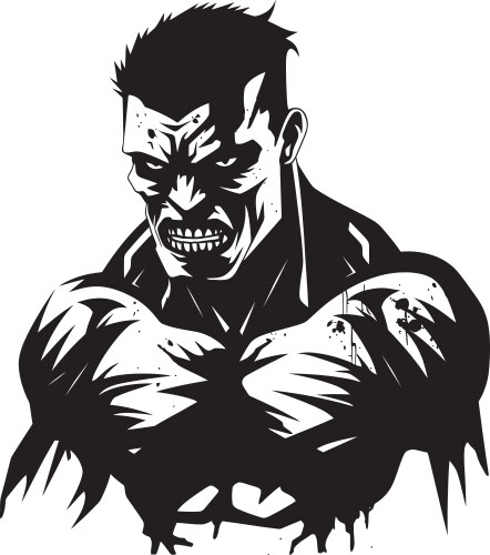 Undead muscles the powerhouse of muscular zombies Vector Image