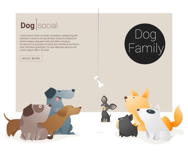 Animal website template banner and infographic Vector Image