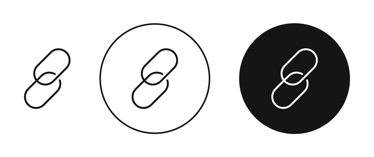 Link icon set Royalty Free Vector Image - VectorStock