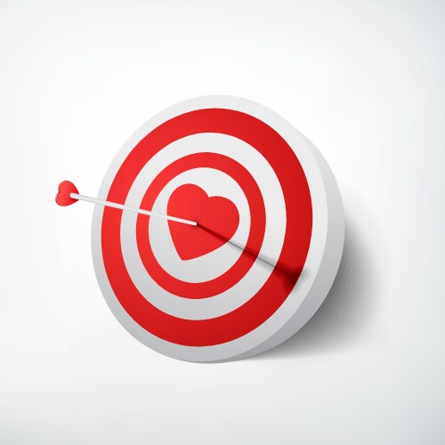 Target love Royalty Free Vector Image - VectorStock