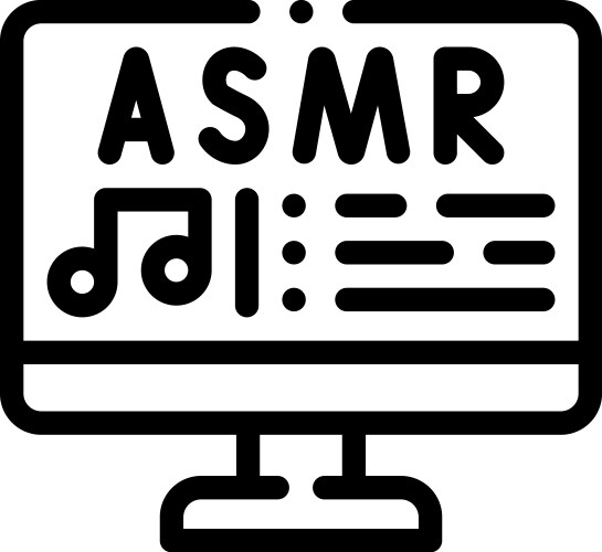 Asmr icon thin linear style design isolated Vector Image