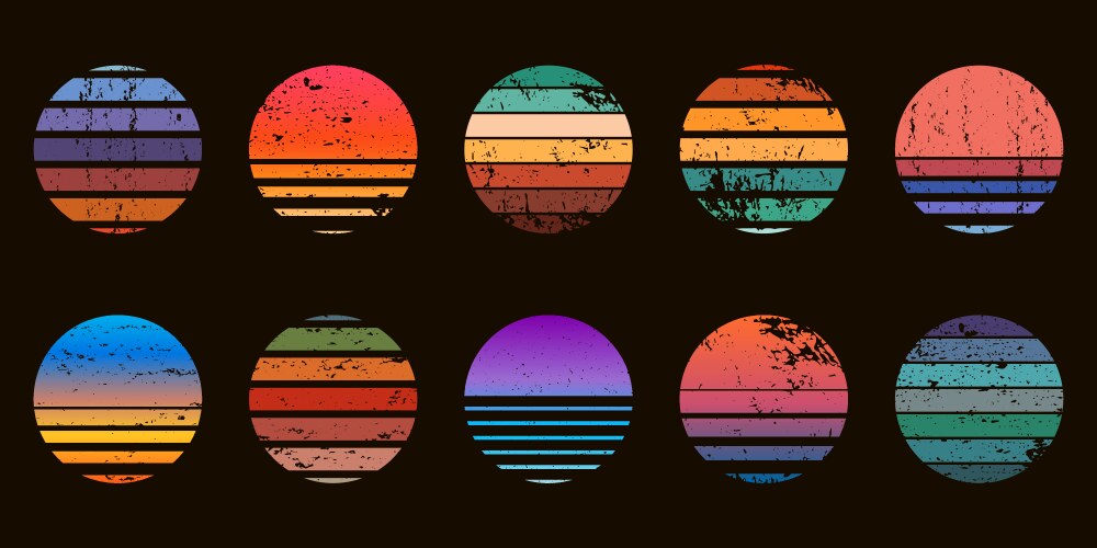 Sunset Gradient Vector Images (over 8,200)