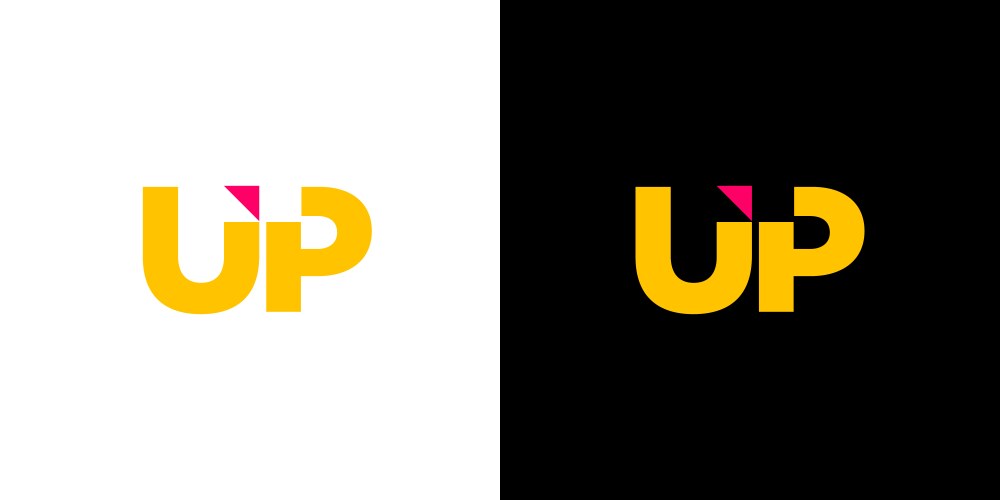 Unique and modern up logo design Royalty Free Vector Image