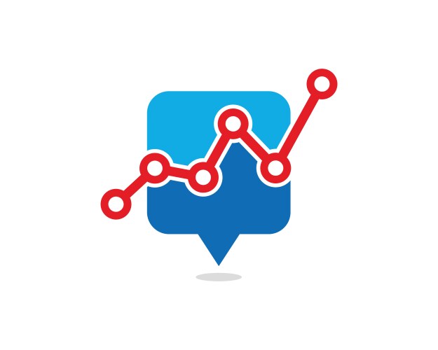 Chart logo template design Royalty Free Vector Image