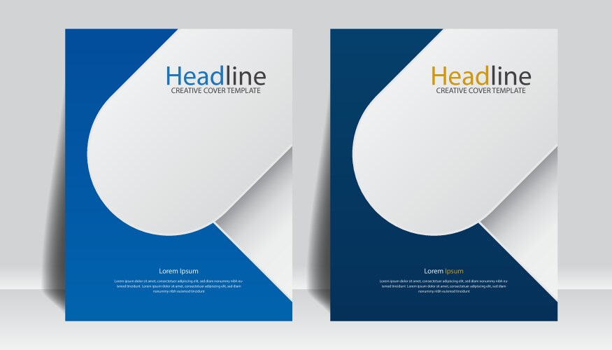 Creative style business book cover flyer layout Vector Image