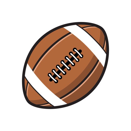 Hand drawing rugby ball design Royalty Free Vector Image