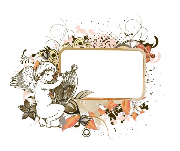 Floral invitation card with flowers in vintage Vector Image