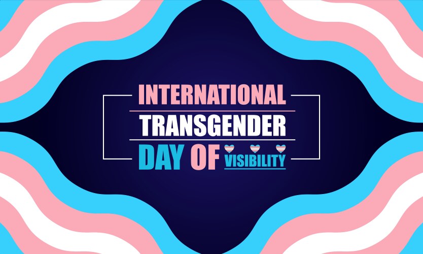 White background international transgender day Vector Image