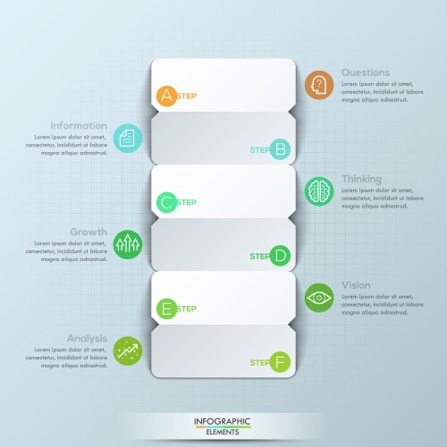 Timeline business infographic template Royalty Free Vector