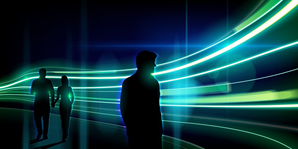 Slow shutter traffic light Royalty Free Vector Image