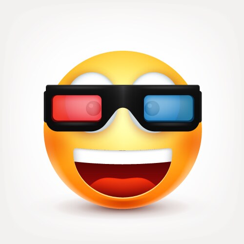 Nerd Face Emoji - Clever Smiley – Royalty-Free Vector | VectorStock