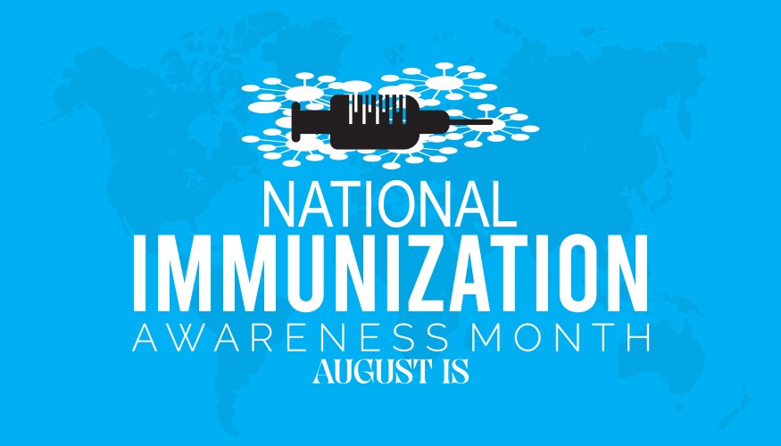National immunization awareness month Royalty Free Vector