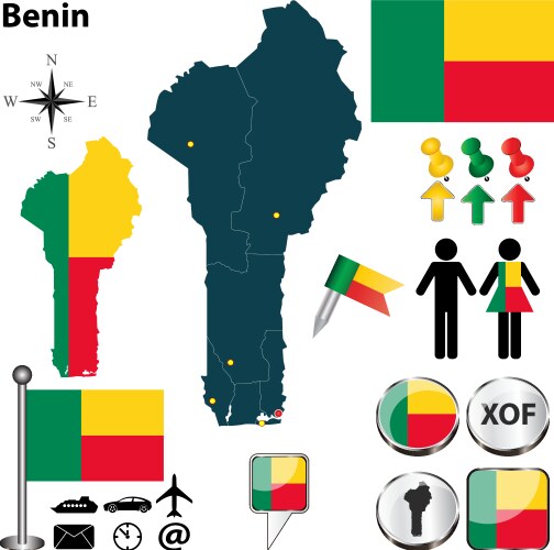 Africa regions map with single african countries Vector Image