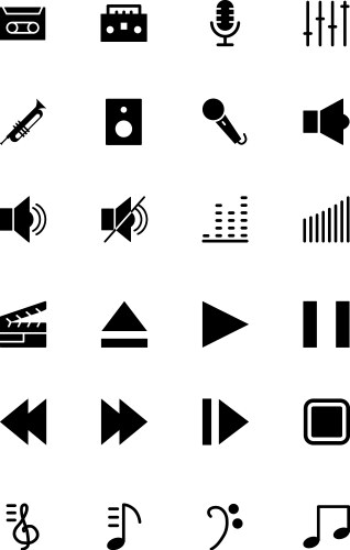 Sports solid icons Royalty Free Vector Image - VectorStock