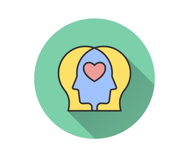 Psychotherapy icon simple with long Royalty Free Vector