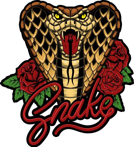 Crouching race with snake background Royalty Free Vector