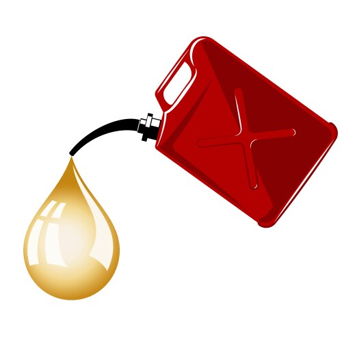 Liquid fuel can cartoon Royalty Free Vector Image