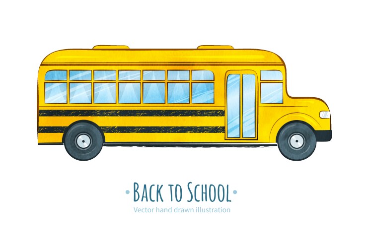 School bus with kids Royalty Free Vector Image