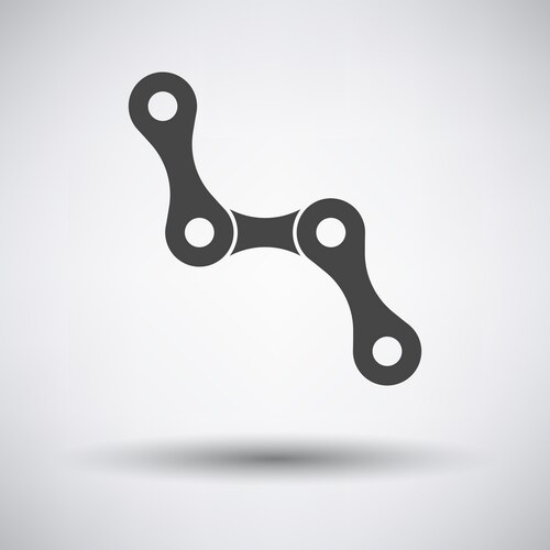 Metal chain parts icons set on white background Vector Image