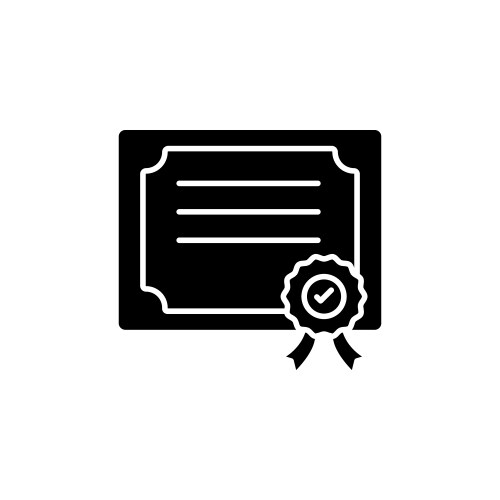 Diploma icon set academic qualification Royalty Free Vector