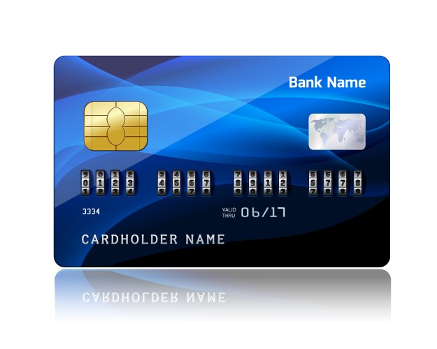 Credit card front and back side Royalty Free Vector Image