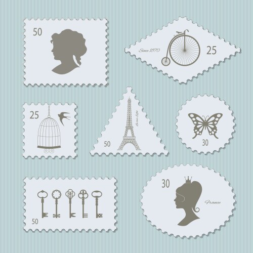 Postage stamps Royalty Free Vector Image - VectorStock