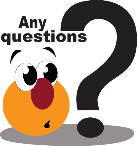 Question mark with face Royalty Free Vector Image