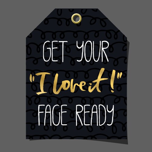 Funny editable gift tag lettering and doodles Vector Image