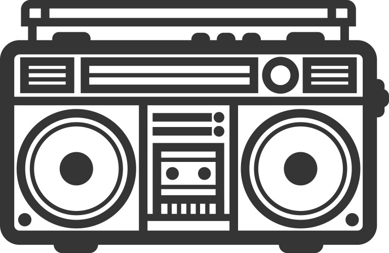 Retro ghetto blaster Royalty Free Vector Image