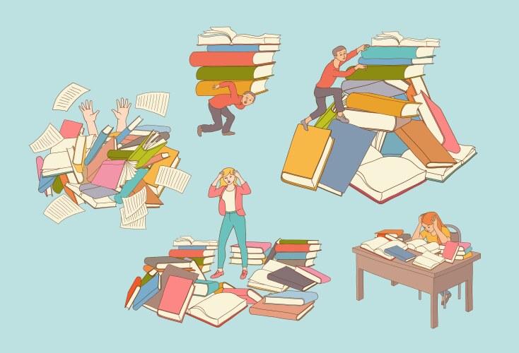 Homework Pile Vector Images (over 790)