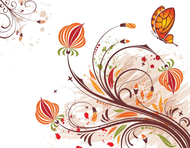 Flower design background Royalty Free Vector Image