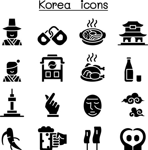 Korean traditional music pansori the singer Vector Image