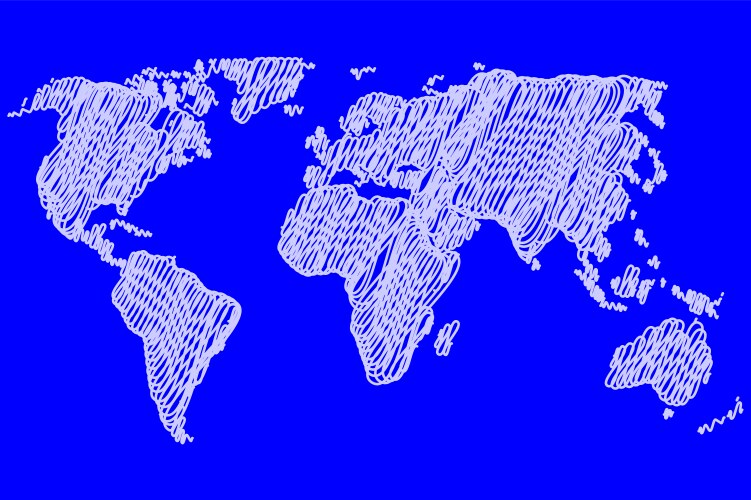 Scribble Map of the World Vector Images (over 13,000)