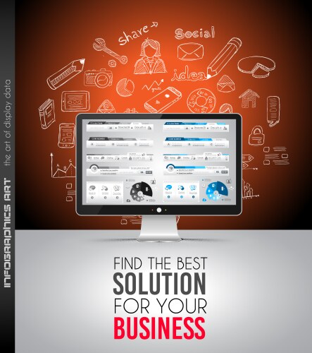 Clean infographic layout template for data Vector Image