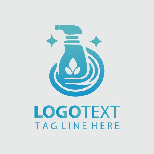 Cleaner logo Royalty Free Vector Image - VectorStock