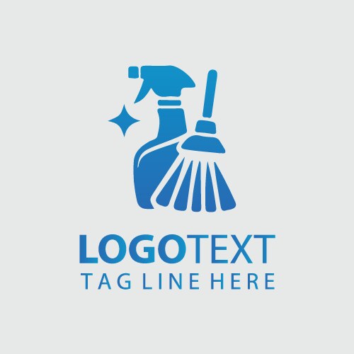 Cleaner logo Royalty Free Vector Image - VectorStock