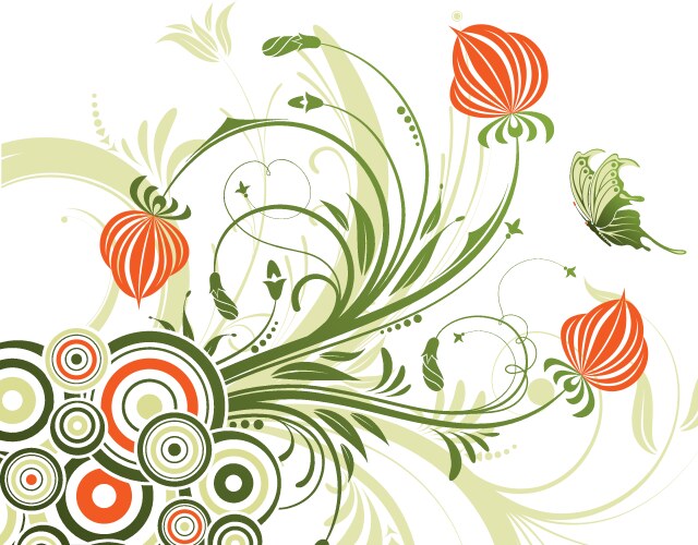 Flower design background Royalty Free Vector Image