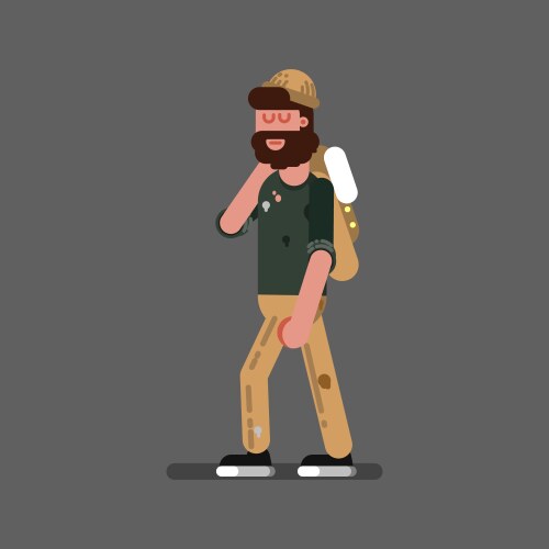 Old and homeless Royalty Free Vector Image - VectorStock