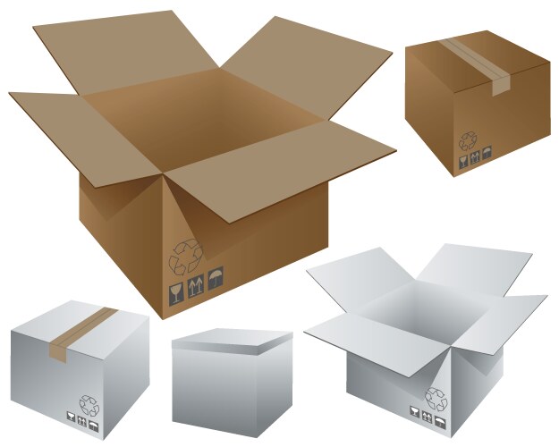 Boxes Royalty Free Vector Image - VectorStock