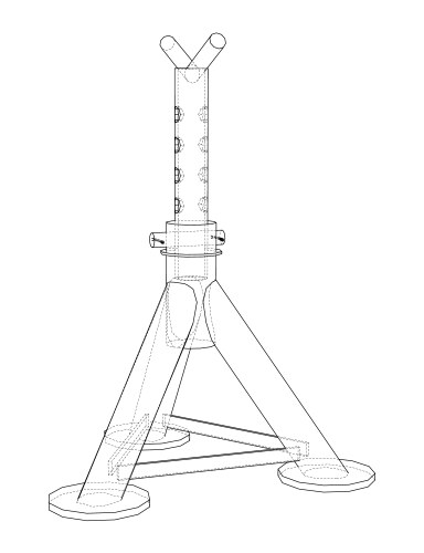 Axle stand isolated Royalty Free Vector Image - VectorStock