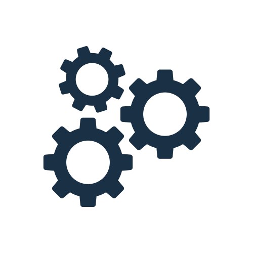 Gear icon or settings and functions symbol Vector Image