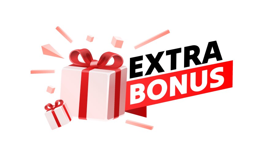 Extra bonus gift tag free product web Royalty Free Vector