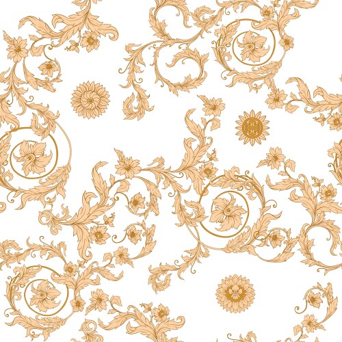 Seamless pattern in baroque rococo victorian Vector Image
