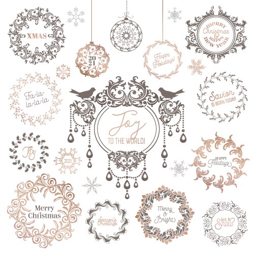 Set vintage frames and banners Royalty Free Vector Image