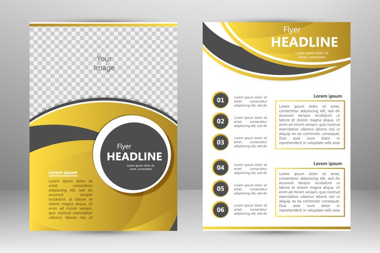 Template leaflet design with color lines Vector Image