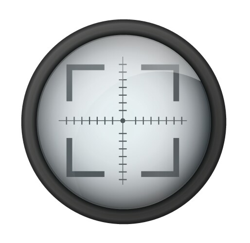 Realistic sniper sight scope Royalty Free Vector Image