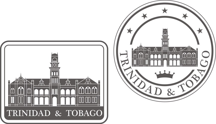 Attractions trinidad and tobago Royalty Free Vector Image