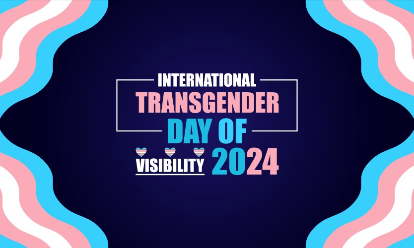 Colorful background international transgender day Vector Image
