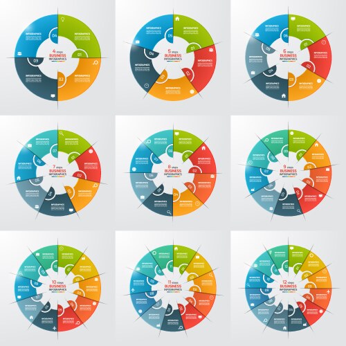 Circle Infographic 12 Vector Images (over 820)