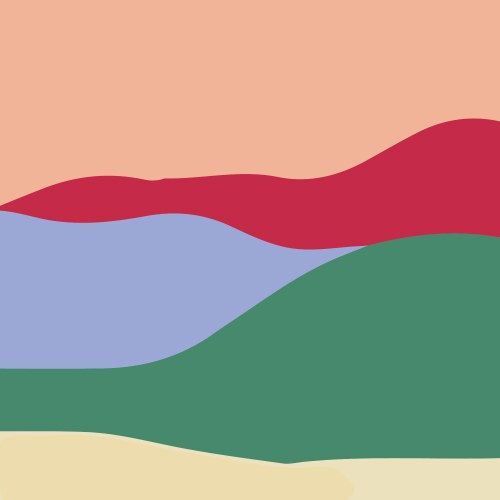 Colorful abstract hills Royalty Free Vector Image